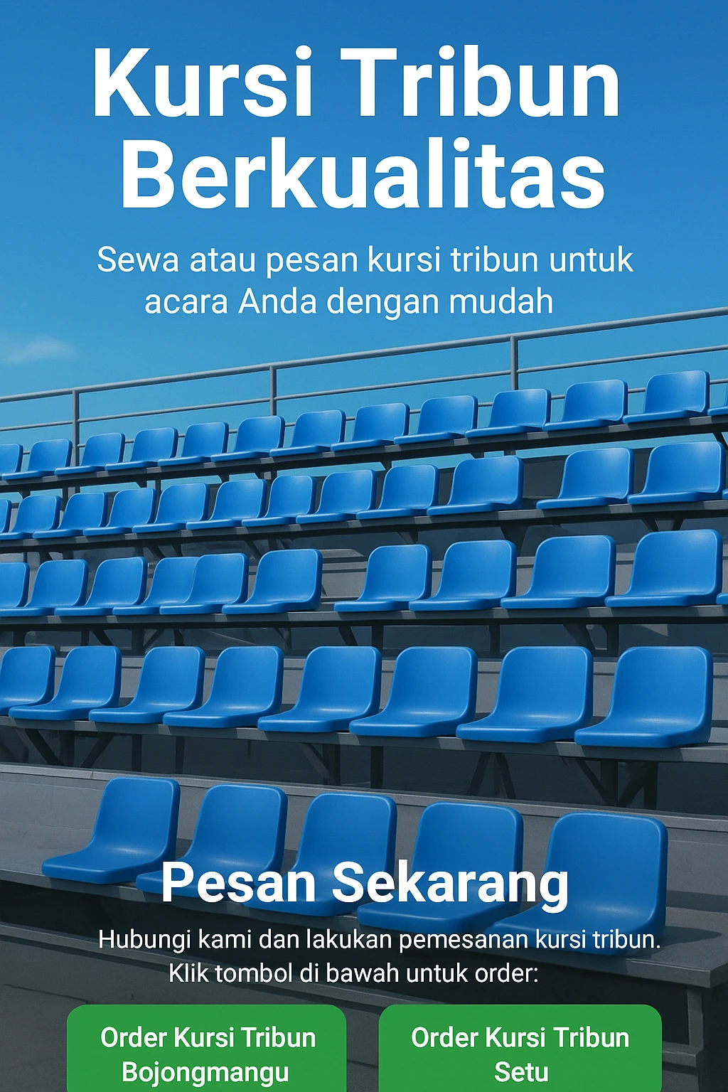 Sewa Kursi Tribun: Solusi Anti Ribet Buat Acara Keren! - TOKO ABI SEJAHTERA