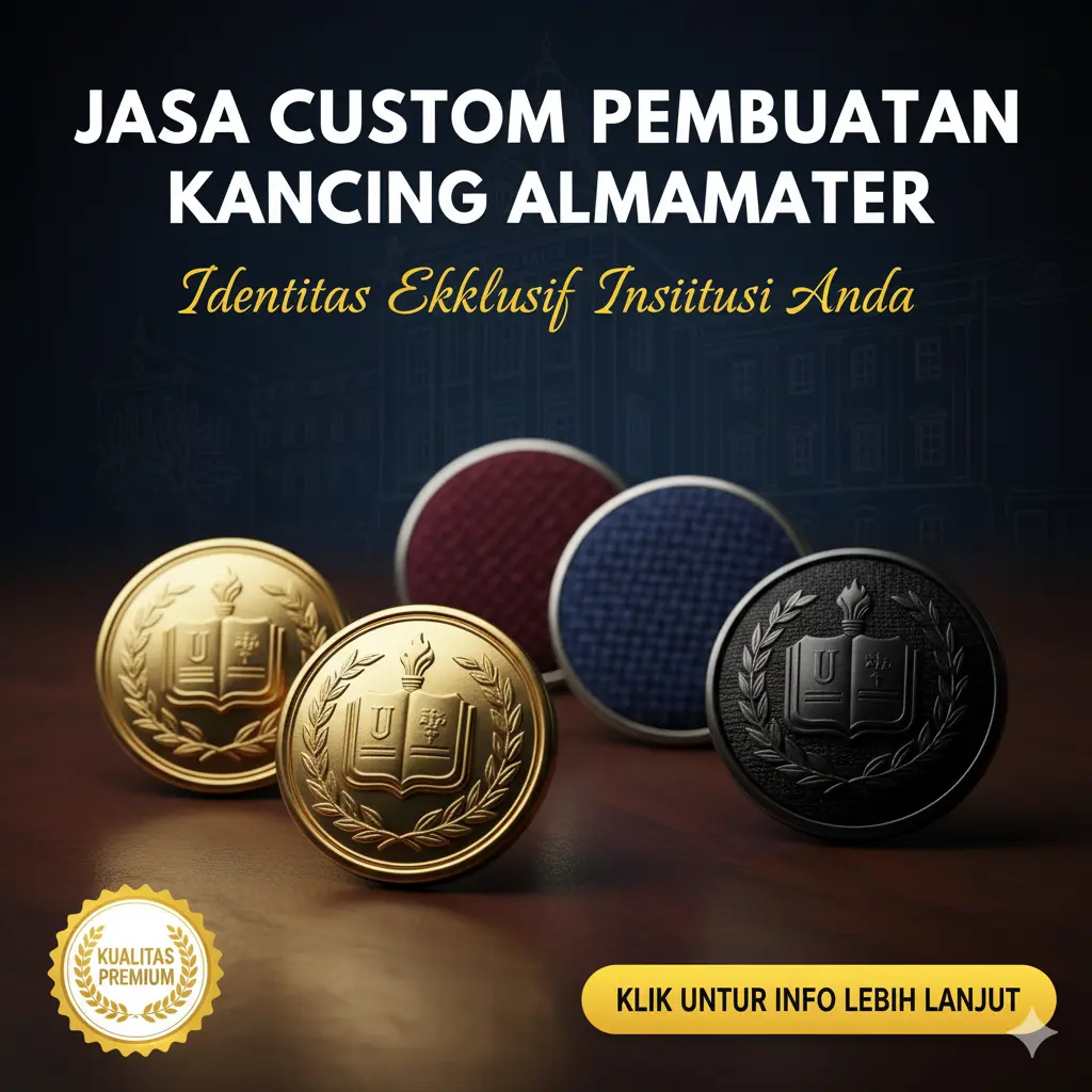 Jasa Custom Pembuatan Kancing Almamater Logam & Bungkus Kain Terbaik ...