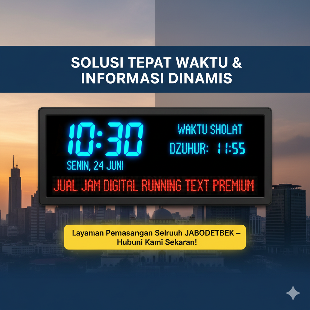 Jual Jam Digital Running Text Terbaik di Jabodetabek: Solusi Tepat ...
